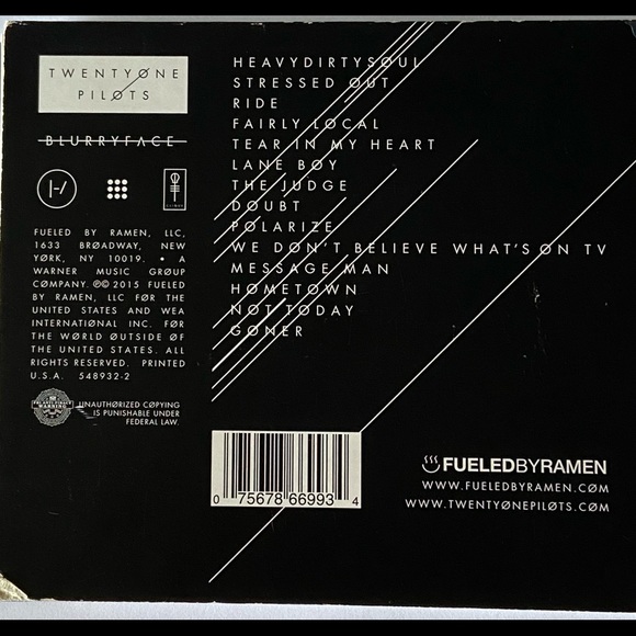 Blurryface | Media | Tweenty One Pilots Cd Blurryface 25 | Poshmark